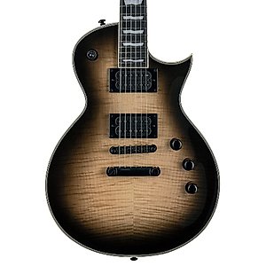 ESP 6 String LTD Deluxe EC-1000T Electric Guitar, Black Natural Burst, Right, (LEC1000TFMBLKNB)