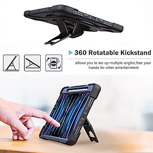 ProCase for iPad Pro 11 Inch Case 2022 2021 2020 2018, Rugged Heavy Duty Shockproof Cover with Hand Strap Shoulder Strap for iPad Pro 11" 4th 3rd 2nd 1st Generation -Black