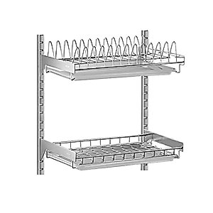 JUNXIAN Dish Rack Dish Rack, Dish Drainer, Kitchen Dish Rack Storage Shelf, 2 Tier Dish Rack Holder, Dish Drying Rack Dish Containers(A)