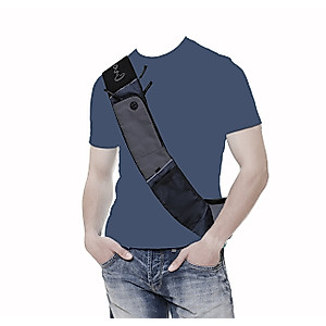 Paqlite CrossTab - TABLET Hands-Free Ultra-Light Personal Pack Carryall CrossBody Shoulder bag - Navy Blue - X-Large