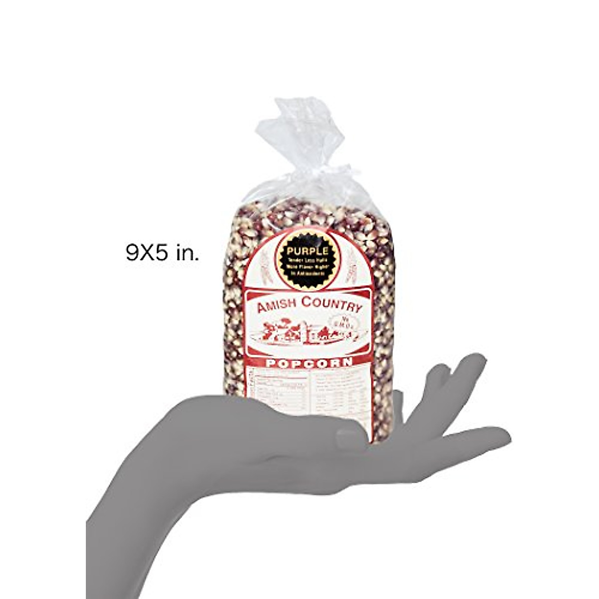 Amish Country Popcorn | 2 lbs Bag | Purple Popcorn Kernels | Old Fashioned, Non-GMO and Gluten Free (Purple - 2 lbs Bag)