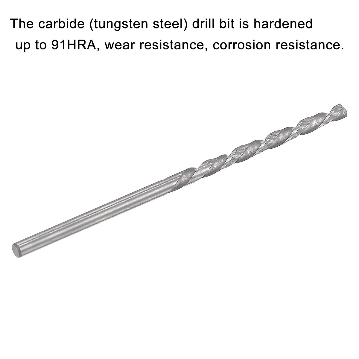 uxcell Solid Carbide Twist Drill Bits 2mm, Metric Left Hand Spiral Flutes Straight Shank Tungsten Steel Drilling Tool for Stainless Steel Alloy Metal