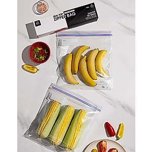 24/7 Bags | Double Zipper Storage Bags, Gallon Size, 200 Count (4 Packs of 50)