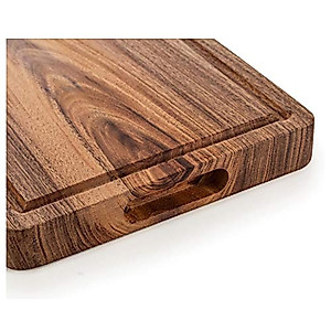 GENIGW Whole Piece Acacia Wood Cutting Board Solid Wood Rootstock Chopping board for kitchen Table Slicing Vegetables Kitchen Things