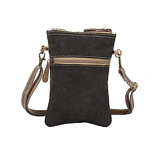 Myra Bag Timeless Upcycled Canvas Crossbody Bag S-1326