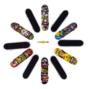 MOONZON 12PCS Finger Toy Skateboards,Finger Scooter,Creative Fingertip Alloy Finger Sports Toys, Intellectual Toys, Novelty Toys Gifts