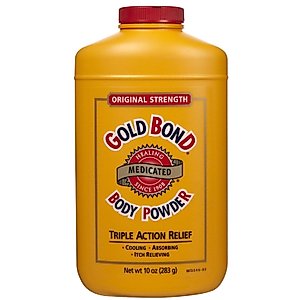 Gold Bond Medicated Original Strength Body Powder, 283g - Temporary Relief From Pain, Itching & Minor Skin Irritations - Absorbs Moisture - For Home, Gym, Before/After Work, or Anytime - For Adult Use