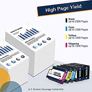 ColorKing Remanufactured 950 XL 950XL 951 XL 951XL Combo Pack Ink Cartridge Replacement for HP OfficeJet Pro 8600 8610 8615 8620 8625 8630 8640 8660 8100 276dw 251dw Printer (5 Packs)