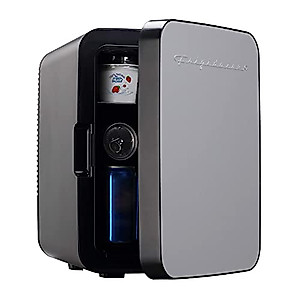 FRIGIDAIRE Portable 10L, 15-can Mini Fridge Brushed Stainless Rugged Refrigerator, EFMIS183-SS (Renewed)