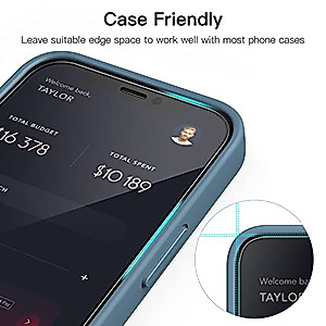 JETech Full Coverage Screen Protector for iPhone 12/12 Pro 6.1-Inch, Black Edge Tempered Glass Film with Easy Installation Tool, Case-Friendly, HD Clear, 3-Pack