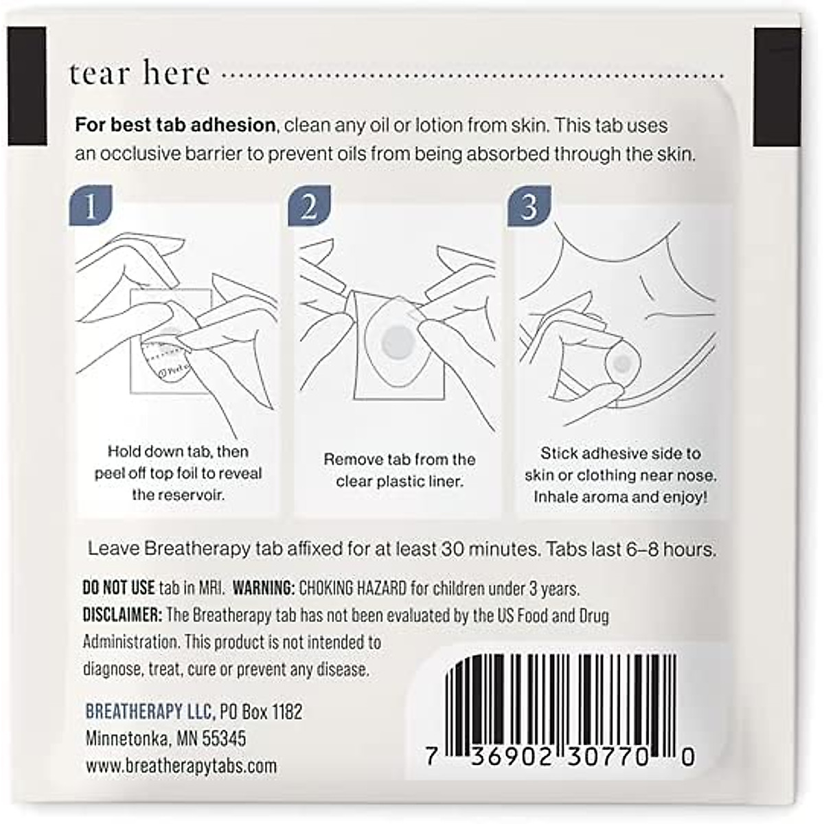 Breatherapy Be Well Kit - Pure Essential Oil Aromatherapy InhalationTabs, 8-Pack (2 Each: Wellness, Allay, Soothe, Sleep)