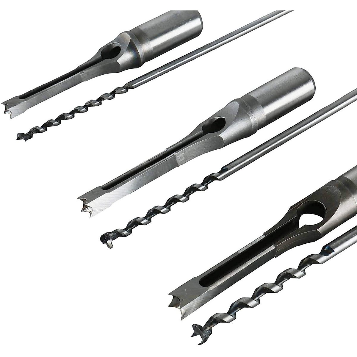 Square Hole Mortise Chisel Drill Bit Tools, HSS Woodworking Hole Saw Mortising Chisel Drill Bit Set Twist Drill, Different Sizes 1/4" 5/16" 3/8" 1/2" 9/16" 5/8"(6pcs)