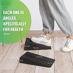 Slant Board for Calf Stretching, 5 Adjustable Angles Foot Stretcher for Physical Therapy, 480 lbs Weight Capacity Incline Board Wedge for Home Exercise, Squats and Calf Stretch(Black)