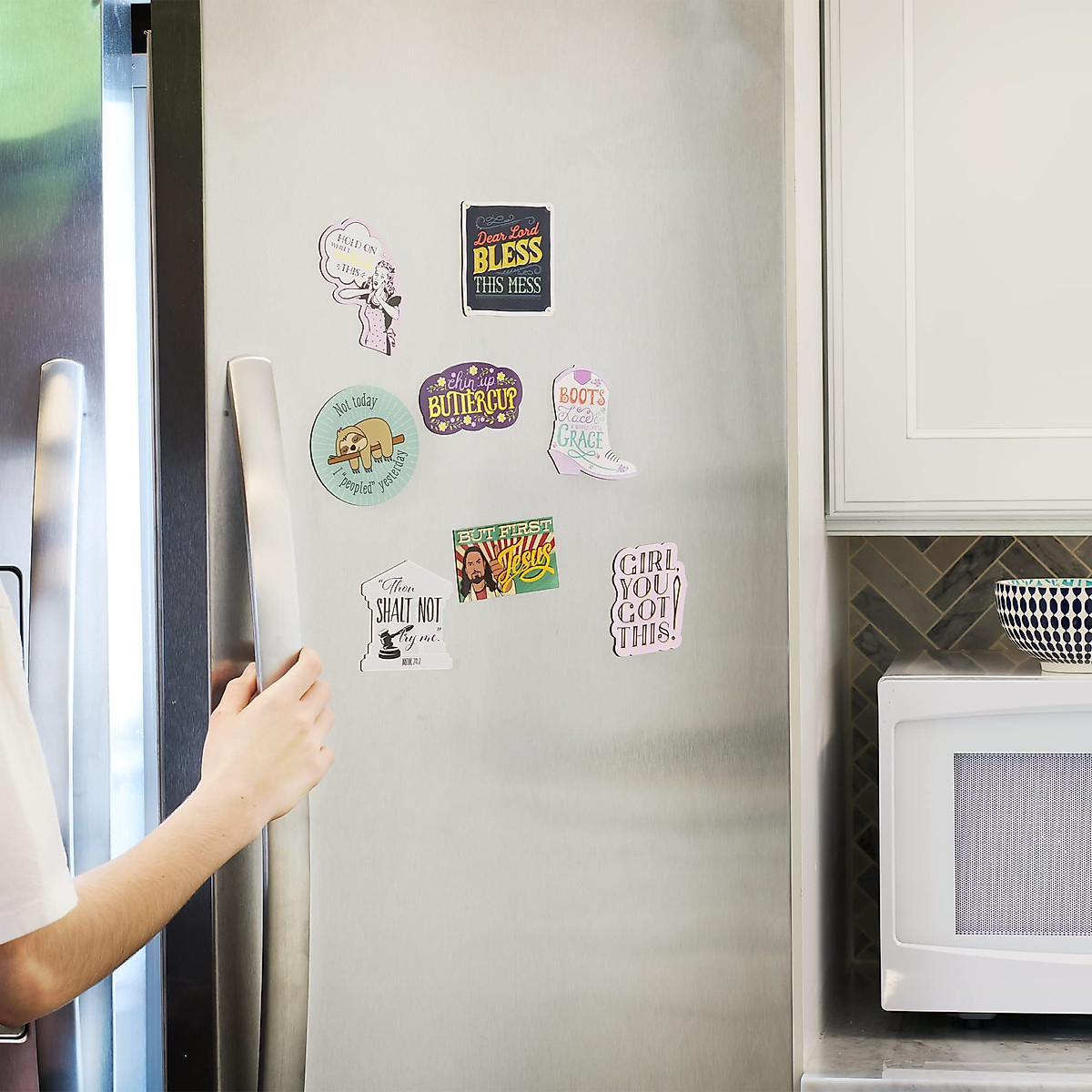 Bless Your Soul Funny Magnets for Magnetic Dry Erase Board, Mini Fridge, Home Office Decor Dorm Refrigerator Locker Accessories and Decorations, Girl, You Got This! Pink