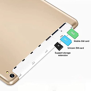 Tablet Computer, 10.1Inch Tablet Android 8.1 1GB+ 16G Octa-Core Dual SIM &Camera 2MP+2MP Support Chat, WiFi Tablet PC ComputerUS, (Gold)