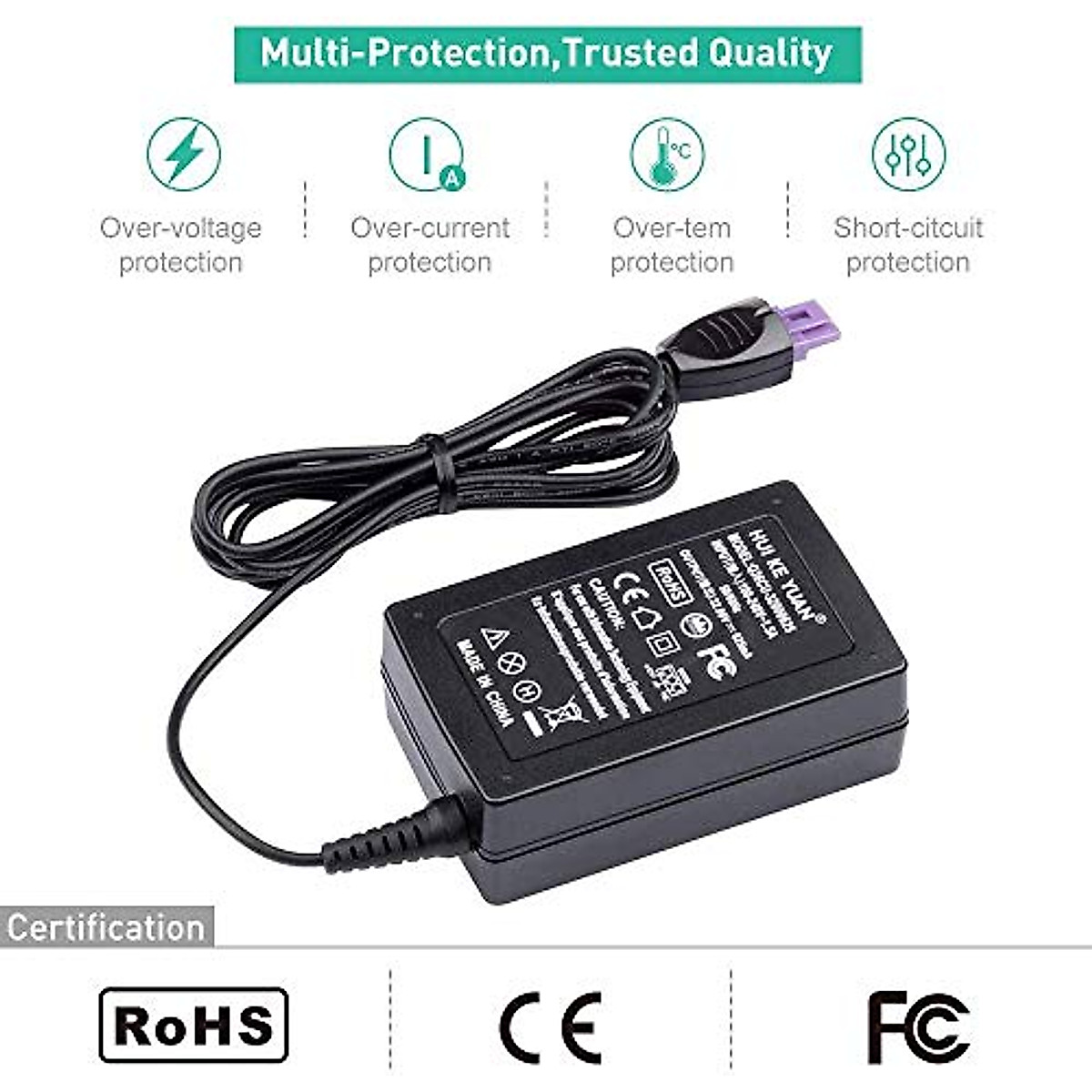HKY 32V AC Adapter Compatible with HP Deskjet F4580 F4210 F4230 F4235 F4240 F4250 F4272 F4273 F4274 F4275 F4280 F4283 F4288 F4292 F4293 OfficeJet J4524 J4580 J4624 J4660 J4680,P/N 0957-2242 0957-2269