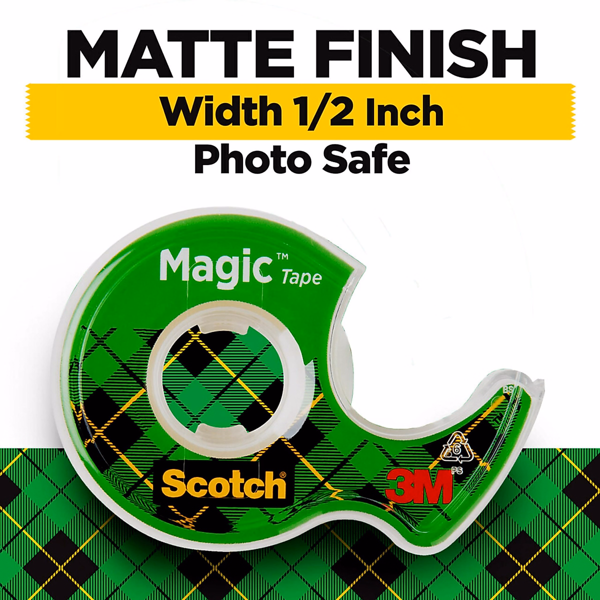Scotch Magic Tape, 2 Rolls, Numerous Applications, Invisible, Engineered for Repairing, 1/2 x 750 Inches, Dispensered (119SDM-2)