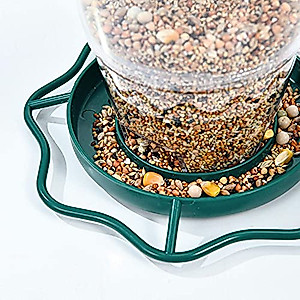 Hanizi Wild Bird Feeders for Outside, Hanging Bird Feeder Squirrel Proof, Outdoor Birds Feeders Wild Bird Seed, Garden Yard Decoration (Green)