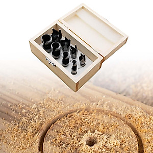 8pcs Wood Plug Cutter Cork Drill Straight And Tapered Taper 5/8" 1/2" 3/8" 1/4" Woodworking Cutting Tool