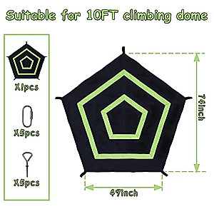 JYGOPLA 10FT Climbing Dome for Kids 3-8, Geometric Dome Climber Play Center with Rust & Uv Resistant, Supporting 800lbs, Kids Jungle Gym Playground Indoor/Outdoor with Much Easier Assembly