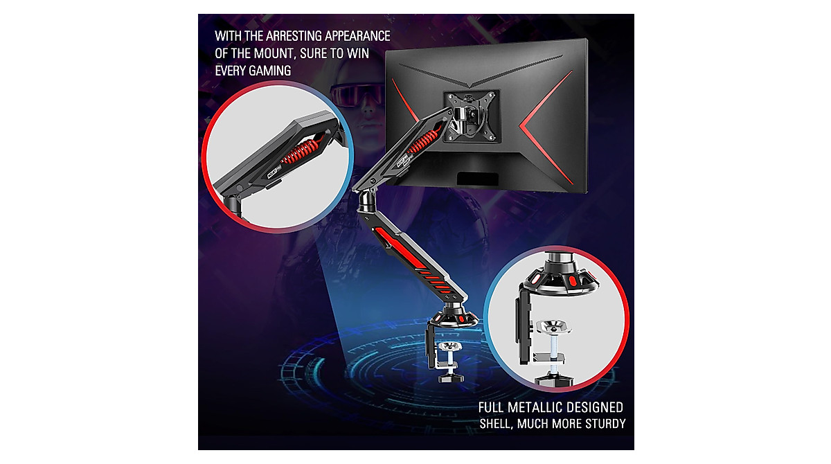 Mount Pro Gaming Monitor Stand - Adjustable & Durable Up to 32”