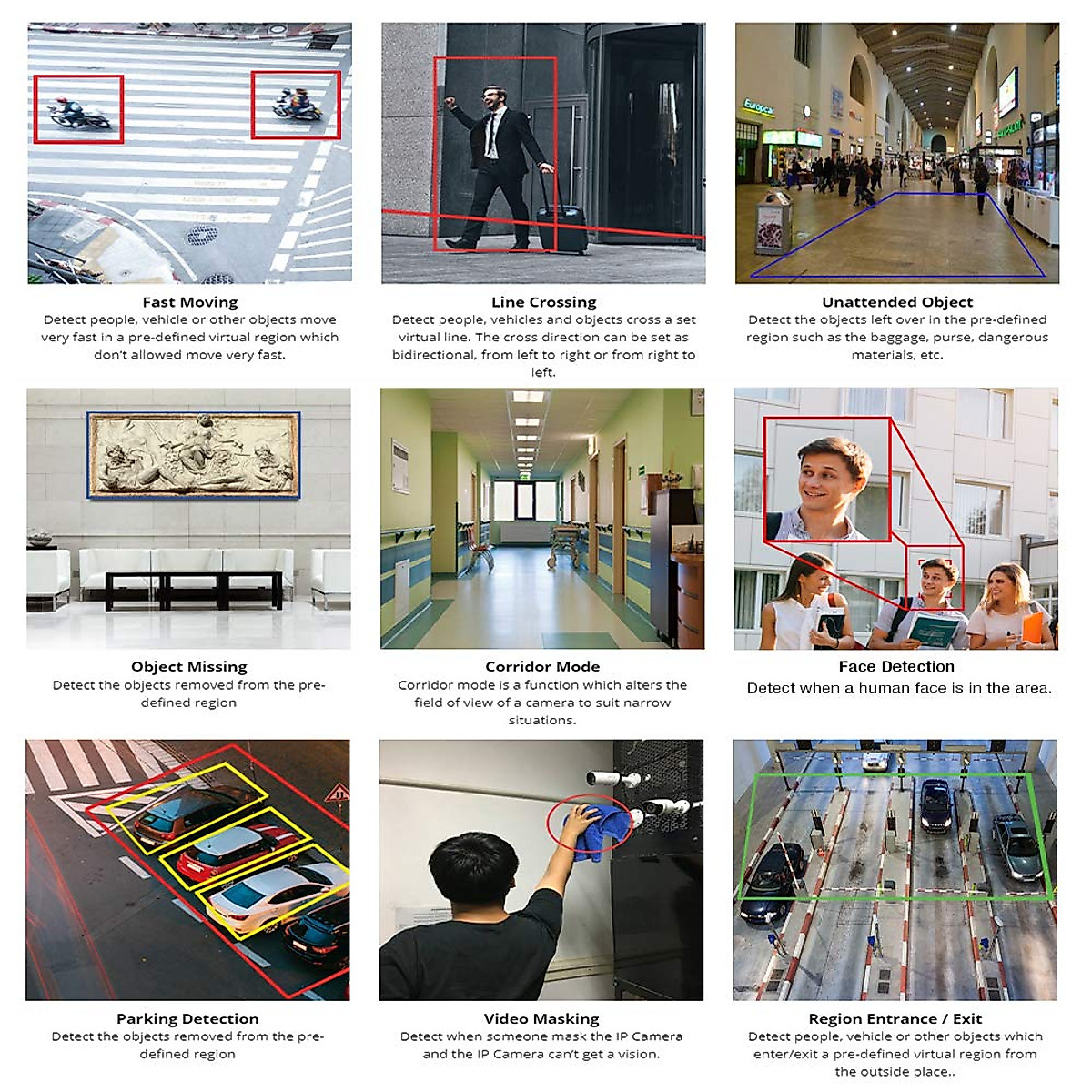 GW Security Smart AI 16 Channel H.265 PoE NVR Ultra-HD 4K (3840x2160) Security Camera System with 12 x 4K (8MP) 2160P Face Recognition/Human/Vehicle Detection Outdoor Indoor Surveillance IP Camera