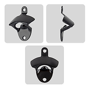10 PCS Wall Mount Bottle Openers Vintage Beer Bottle Opener Suitable for Rustic Bars KTV Hotels Homes Restaurant - Black