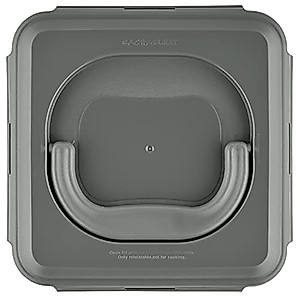 Rachael Ray Leak-Proof Nestable Container Food Storage Bin Set, 10-Piece Square, Gray Lid