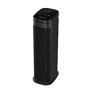 Honeywell AllergenPlus Series Compact HEPA Air Purifier Tower, Allergen Reducer for Large Rooms (200 sq ft), Black - Wildfire/Smoke, Pollen, Pollen, Pet Dander & Dust Air Purifier, HPA175