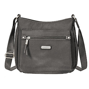 Baggallini Womens Uptown Bagg With Rfid Phone Wristlet Handbags, Gray, One Size US