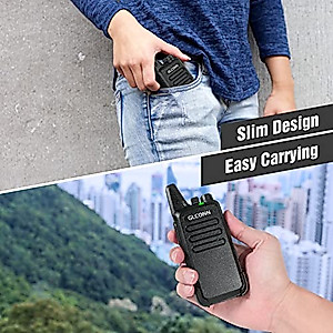 Walkie Talkies for Adults - GLCONN Hands Free 2 Way Radio Walkie Talkies with Earpiece - Portable Two Way Radios Long Range Rechargeable for Store Hotel Commerical Government Hunting (2 Pack)