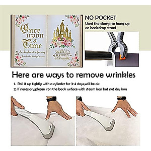 Aumeko Once Upon a Time Backdrop Pink Floral Gold Castle Princess Fairytale Birthday Party Decoration Girls First Birthday Party Photobooth Backdrop Supplies Cake Table Decorations