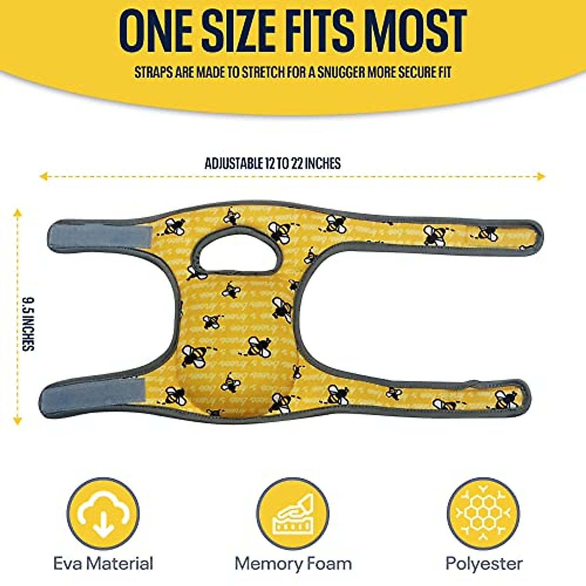 Bee's Knees Cleaning Knee Pads! Great Gift with Soft Foam and NEW LONGER Adjustable Straps, Durable and Soft Knee Protection. Water-Resistant Cleaning Floors, Working in Garden, Yoga, Gardening