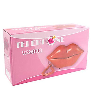 TelPal Corded Landline Phones for Home, Funny Novelty Lip Phone Gift, Wired Mouth Telephone Cartoon Shaped Real Landline Home Office Telephones Furniture Decor