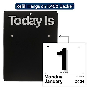 2024 AT-A-GLANCE® "Today Is" Daily Wall Calendar Refill, 8-1/2" x 8", January to December 2024, K450