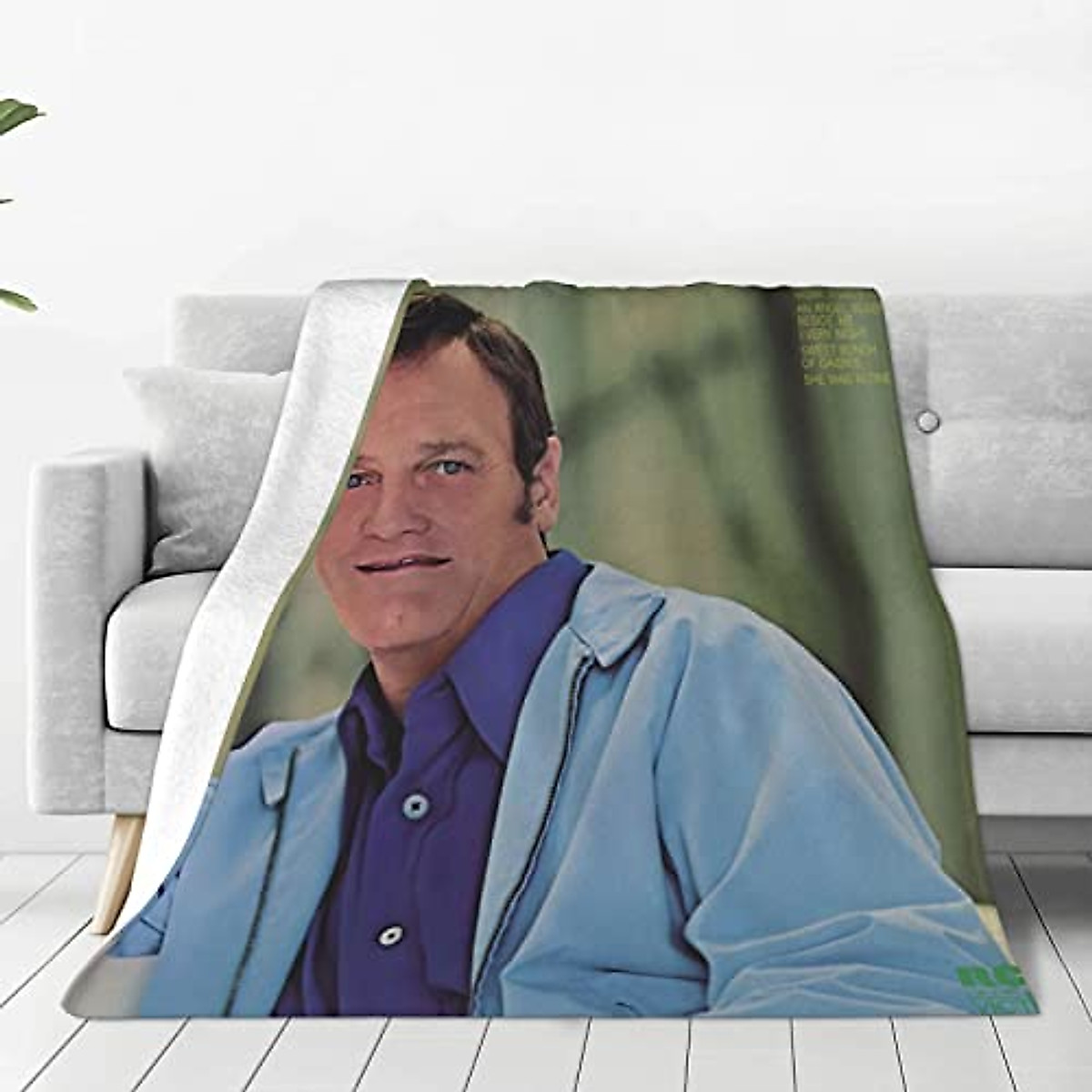 Flannel Blanket Eddy Arnold Soft Lightweight Throw Blanket Warm Durable Sofa Couch Decor Beding 50"X40"