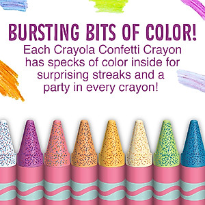 Crayola® Confetti Crayons, Assorted Colors, Pack Of 24 Crayons