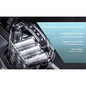 NAKTO/SPARK 26" Electric Bike Commute Electric Bicycle 350W Brushless Gear Motor Ebike with Removable Waterproof Large Capacity 36V10A Lithium Battery and Sporting 6 Speed Gear E-Bike(Black)