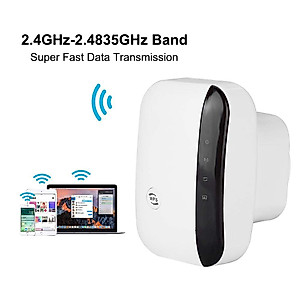 Range Extender Up to 300M /Relay Mode Mini Access Point Reapter Booster Internet Amplifier 2.4GHz-2.4835GHz Fast Data with WPS Encryption(US Plug)