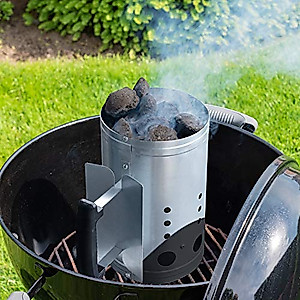 Charcoal Chimney Starter BBQ Grill Lighter Barbecue Fire Starter Grilling for BBQ Charcoal Grill Briquette Coal Fire Starter Chimney for Grills Outdoor Cooking Charcoal Can Accessories