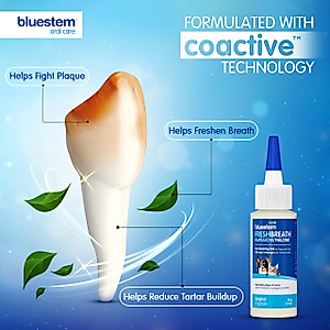bluestemTM No Brush Dog Dental Gel - Dog Oral Gel to Freshen Breath, and Fights Plaque and Tartar - Brushless Toothpaste for Dogs