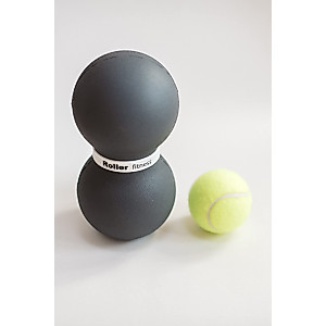 Roller Fitness Infinity Roller, Peanut Foam Roller, Large 8-Inch Double Massage Ball Exercise Roller (Gray - Soft)