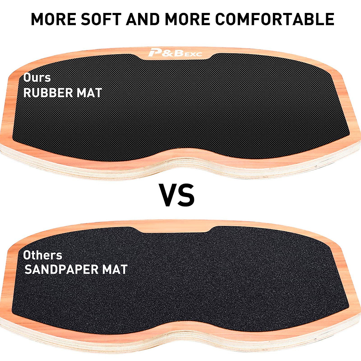 P&BEXC Foot Rest Under Desk,Wooden Footrest Stool,Rocker Footrest Nursing Stool Board,Ergonomic Design for Relieve Feets and Leg Pressure.Portable Footrest Stool for Home and Office Use