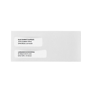 500 No. 9 Flip and Seal Double Window Security Envelopes - Designed for Quickbooks Invoices and Business Statements with Self Seal Flip Press and Seal Flap -Number 9 Size 3 7/8 Inch X 8 7/8 Inch