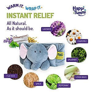 Happi Tummi Natural Colic Relief Belly Band Elphi with Natural and Organic Diaper Rash Cream