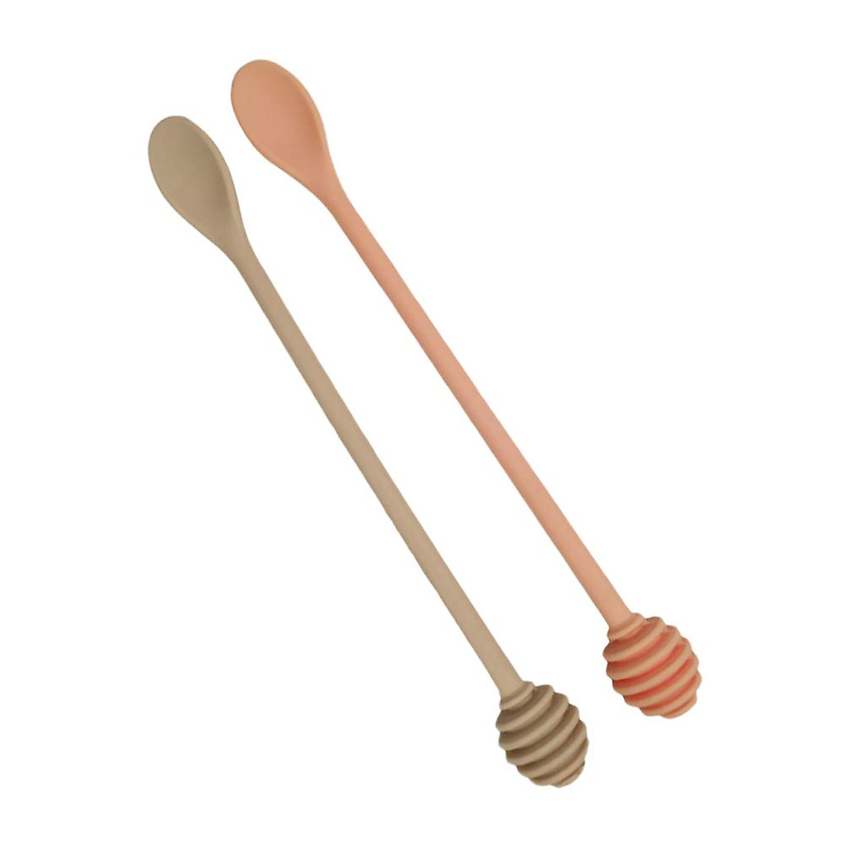 UPKOCH 2pcs Honeycomb Sticks Silicone Honey Dippers Honey Mixing Stick Long Handle Spoon for Honey Jar Random Color