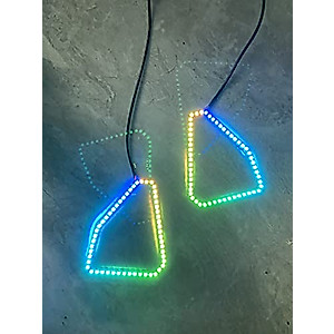 2PCS Angel Eyes Bluetooth CHASING Vent Overlay Lights KIT For 2020 2021 2022 2023 Polaris Slingshot Headlights