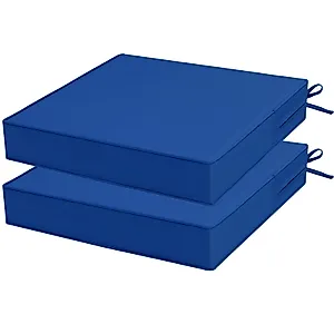 idee-home Patio Chair Cushion Set of 2, 19 x 19 Cushions for Outdoor Furniture, Patio Replacement Cushions Outdoor Seat Cushions for Patio Furniture Waterproof Color Fastness for Garden