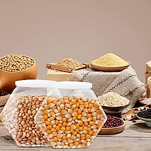 4 PCS Plastic Candy Jars Cookie Jars, Hexagon with Airtight Lids Clear Candy Jar Wide Round Mouth Snacks Candy Containers Reusable Coffee Candy Display for Gifts and Storage