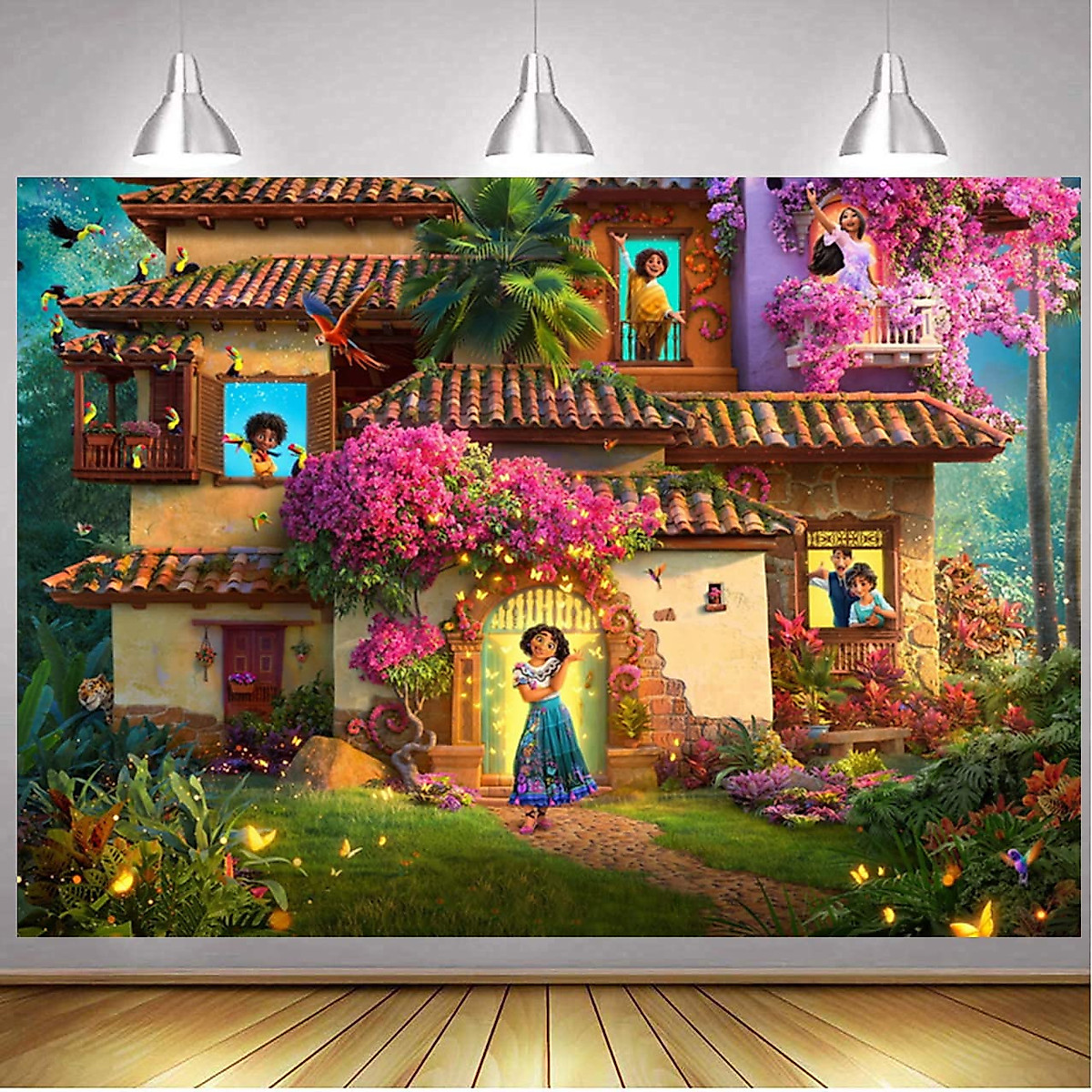 Magic Movie Backdrop 7x5 Vinyl Magical House Birthday Background Magic Banner for Kids Birthday Party Supplies Decoration Movie Poster for Nursery Decor